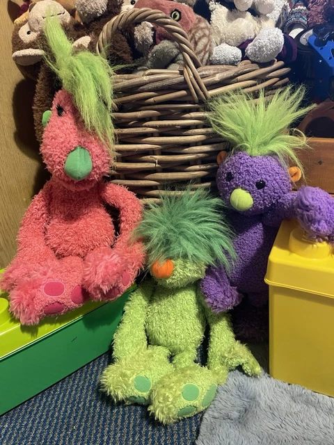 SET OF 3 HOOBS 40CM TALKING Green GROOVE Purple IVER Pink TULA JIM ...