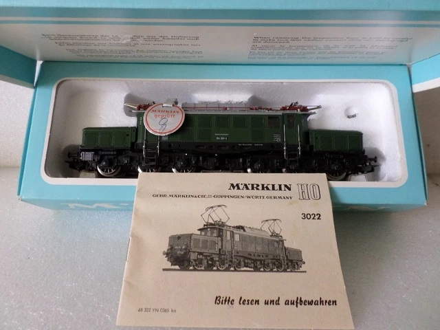 MÄRKLIN, LOCOMOTIVE ÉLECTRIQUE BR 194 091-5 de la DB couleur verte, rèf ...