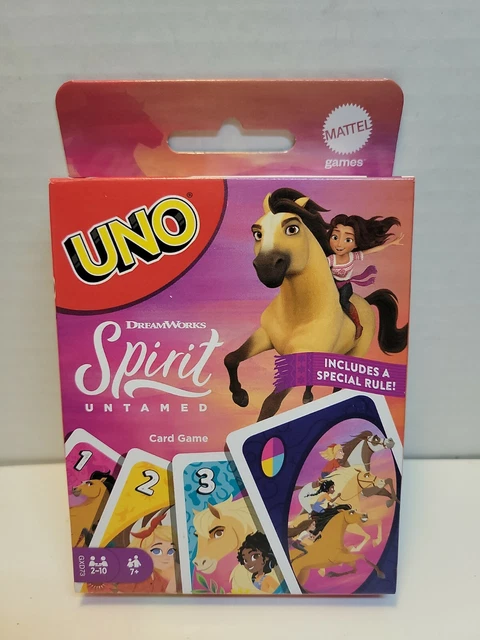 MATTEL SPIRIT UNTAMED UNO DreamWorks Matching Card Game Featuring 112 ...