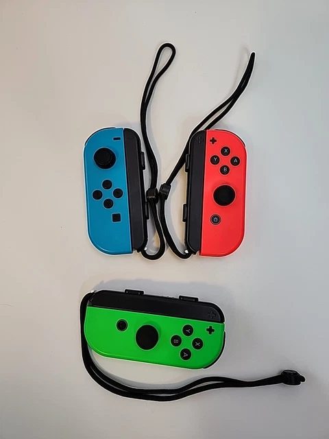 3 X NINTENDO Switch Official Joy-Con Controller Pair - Neon Blue / Neon ...