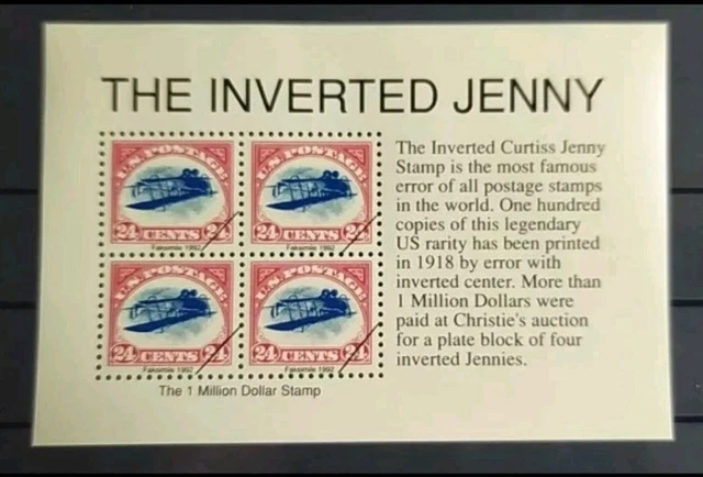 USA ABART &THE INVERTED JENNY" FAKSIMILE REPRINT Reproduktion ND ...