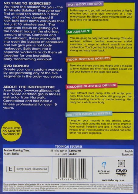10 MINUTE SOLUTION: Hot Body Boot Camp (DVD) £9.29 - PicClick UK