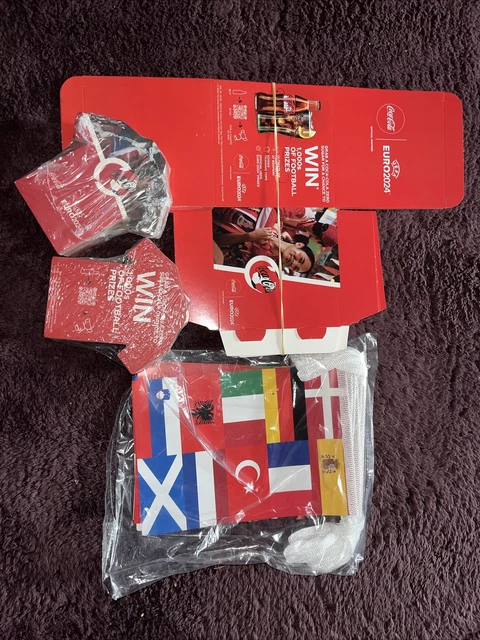 COCA COLA COKE Euro 2024 Football Beer Mats, Bunting, Promotional Boxes ...