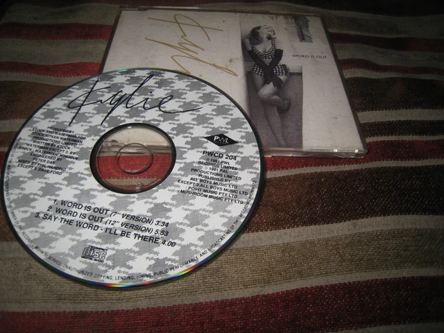 KYLIE MINOGUE WORD Is Out Utilisé Années 90 Pop Pwl Label Uk Cd Single ...