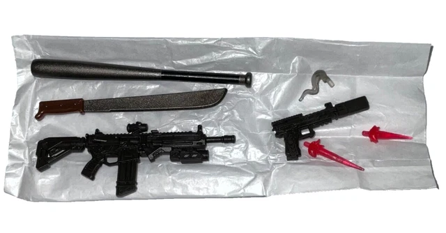 MARVEL LEGENDS INNER Demon WEAPON LOT Rifle Bat Machete Gun Smoke Blast ...