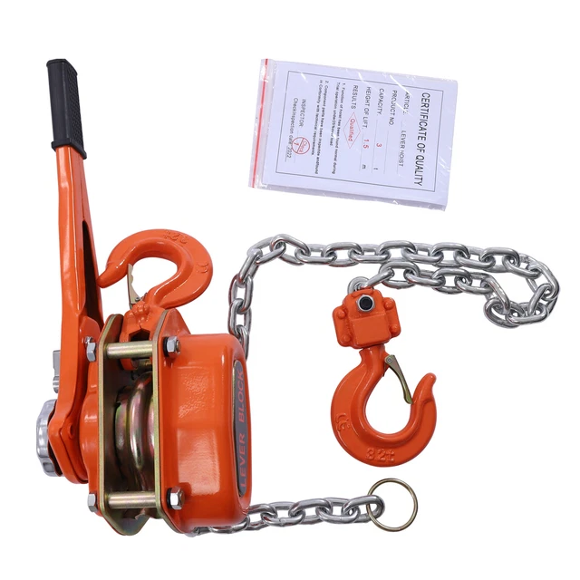 3 TON HEAVY Duty Ratchet Lever Hoist Hand Puller Winch Come Along 2 ...