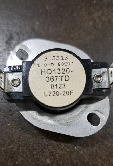 THERM-O-DISC T-O-D60T11 L220-20F Furnace Limit Switch HQ1320-367TD ...