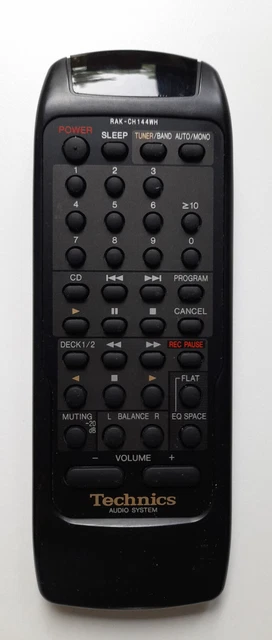 TELECOMANDO TELECOMANDO ORIGINALE Technics RAK-CH144WH Remote Control ...