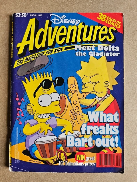 DISNEY ADVENTURES: BART Simpson Cover (Magazine, March 1996) £9.46 ...