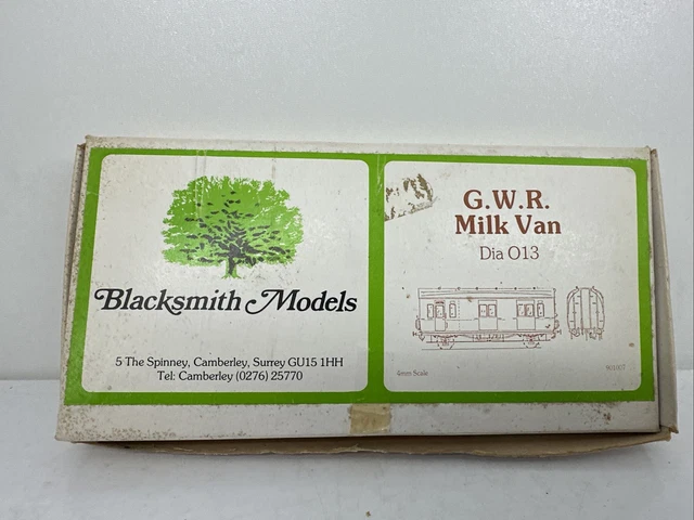 BLACKSMITH MODELS GWR Milk Van (brass) Kit built £43.00 - PicClick UK