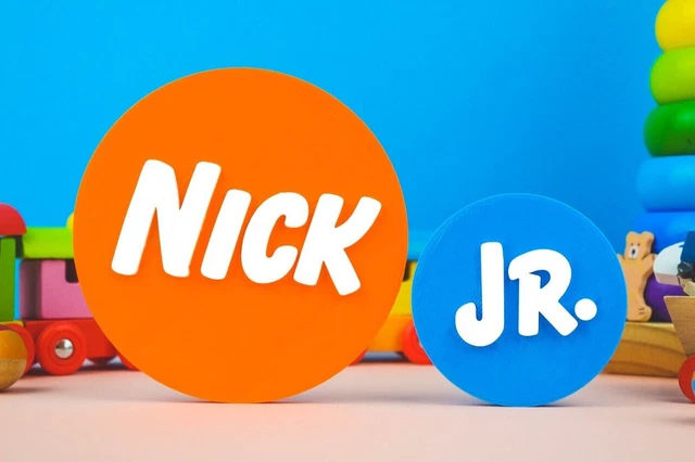 NICK JR. NICKELODEON Logo 3D Printed Stand Door Sign Disney Animation ...