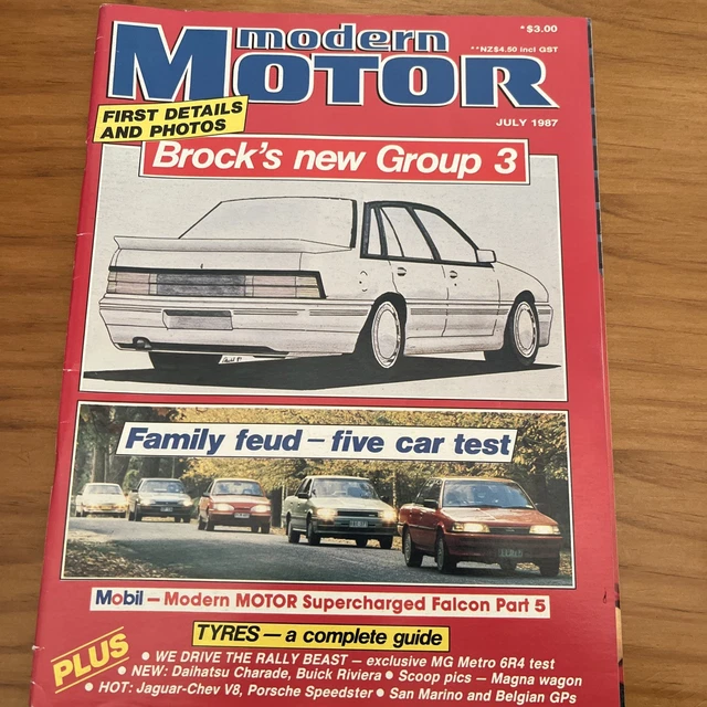 MODERN MOTOR MAG 1987 HDT Brock VL Group 3 Commodore Magna Camira Camry ...