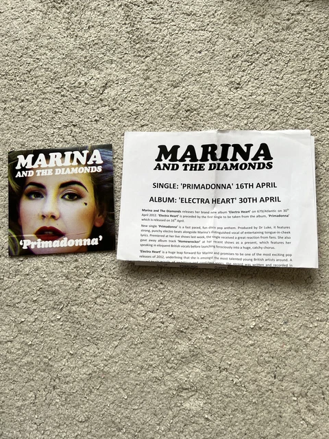 CD MARINA & And The Diamonds Primadonna Single RARE 1 Piste PROMO ...