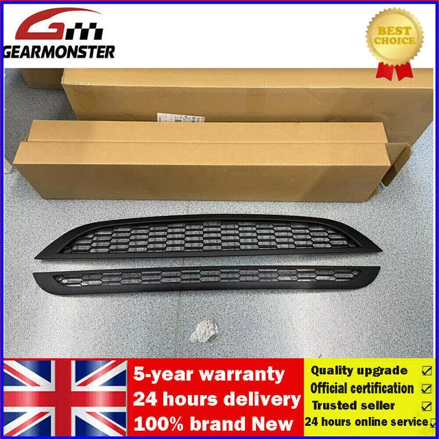 BLACK JCW/AERO STYLE Front Bumper Bonnet Mesh Grille for BMW Mini R50 ...