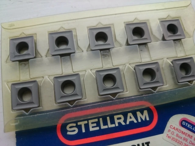 10 STELLRAM CARBIDE inserts SCMM 12 05 12 T H1X ( SCMT 12M512 ...