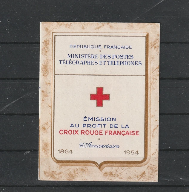 TIMBRE FRANCE CARNET de 8 croix rouge 1954 neuf** cote 160E très bon état EUR 1,50 - PicClick FR