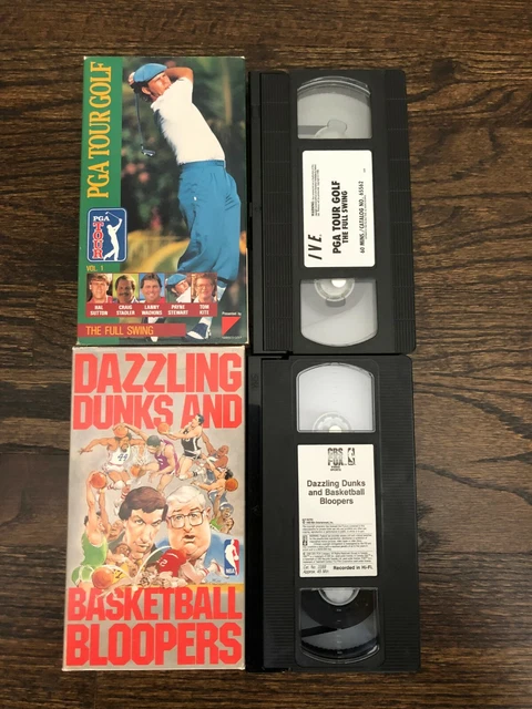 SPORTS VHS TAPES - PGA Tour Golf & Dazzling Dunks and Basketball ...