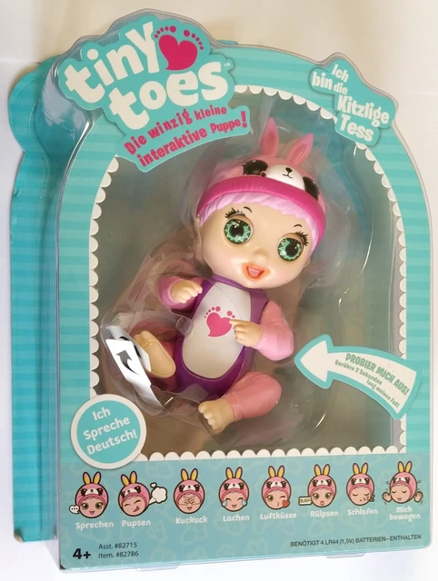 TINY TOES TICKLISH Tess Poupée Interactive 13Cm Figurine (Allemand) EUR ...