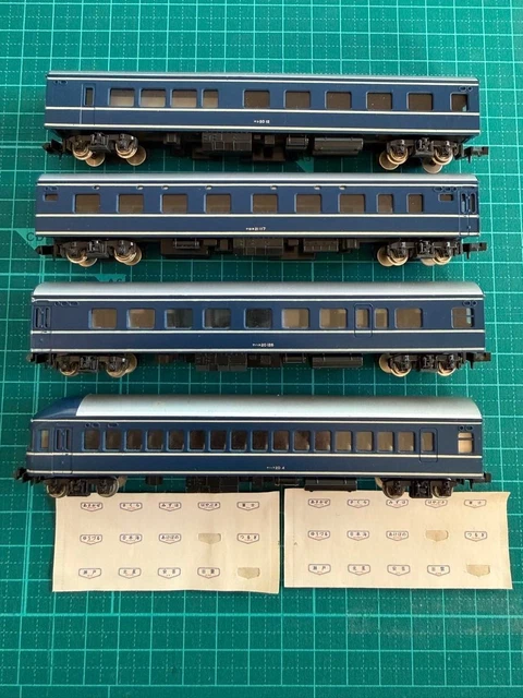 KATO N GAUGE 20 Series Blue Train Passenger Car 4-Car Set Used £65.93 ...