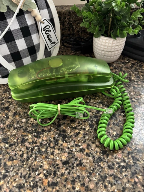 VINTAGE CONAIR PR5001 Transparent Translucent Telephone Phone Green ...