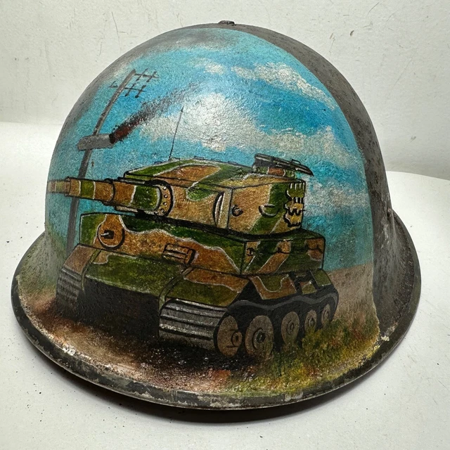 WW2 D-DAY COMMEMORATIVE Helmet - Original Mk3 British / Canadian Turtle ...