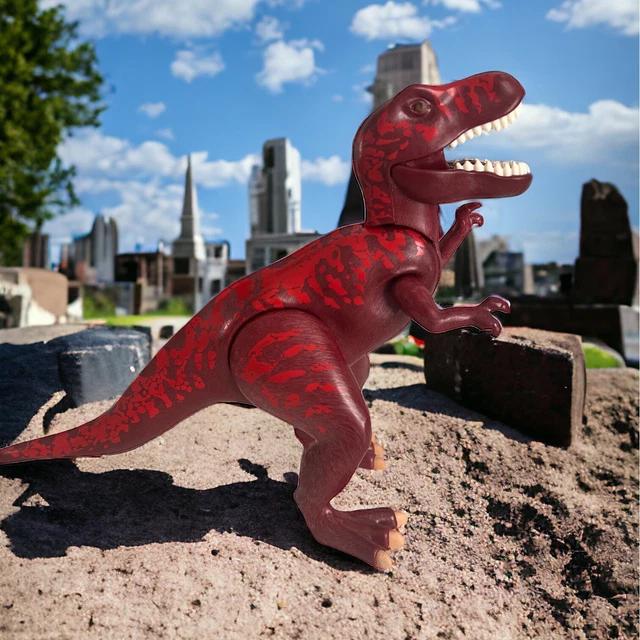 PLAYMOBIL GEOBRA TYRANNOSAURUS Rex Dinosaur Red T-Rex Made in Germany 8 ...