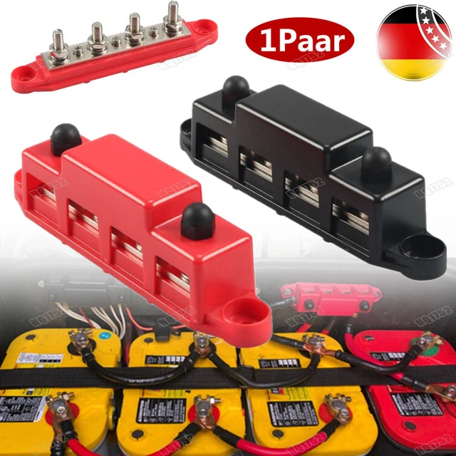 2TLG 12V-48V DC Sammelschienen Verteilerblock BusBar Box M8 / M10 Klemmenbolzen EUR 18,99 ...