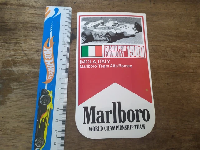 ADESIVO STICKER VINTAGE Marlboro Team Alfa Romeo F1 Gran Prix Imola ...