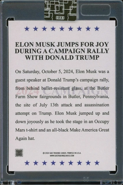 2024 GAS DONALD Trump & Elon Musk MAGA Butler Pennsylvania Campaign ...
