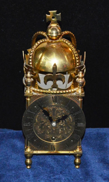 ANTIQUE BRASS GEORGE VI Coronation Lantern Clock by Davall of London £ ...