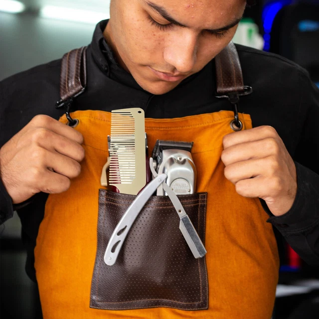 METAL BARBER COMB - Stainless Steel Flat Top Tool for Hairdressers £14. ...