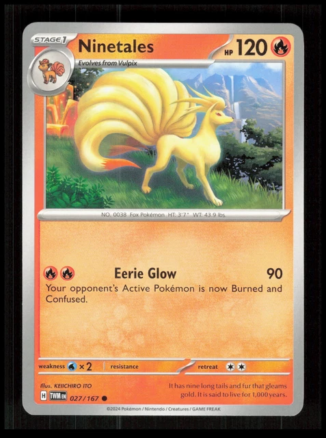 NINETALES 027/167 SV06: Twilight Masquerade Pokemon tcg Card CB-1-9-C-5 ...