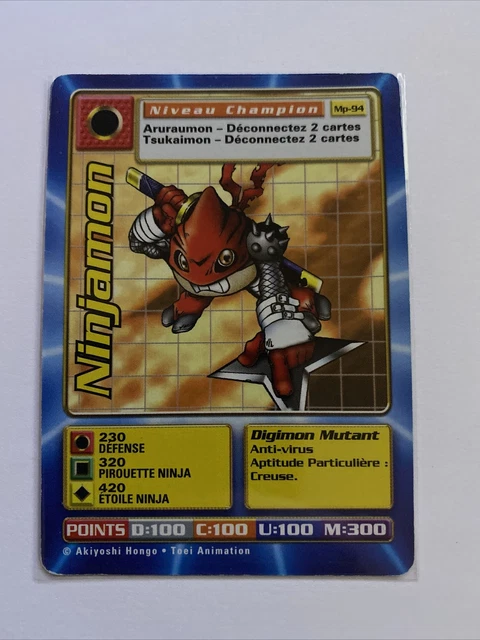 MAPPA DIGIMON NINJAMON francese MP-94 rara - ferrovia - campione - Toei ...