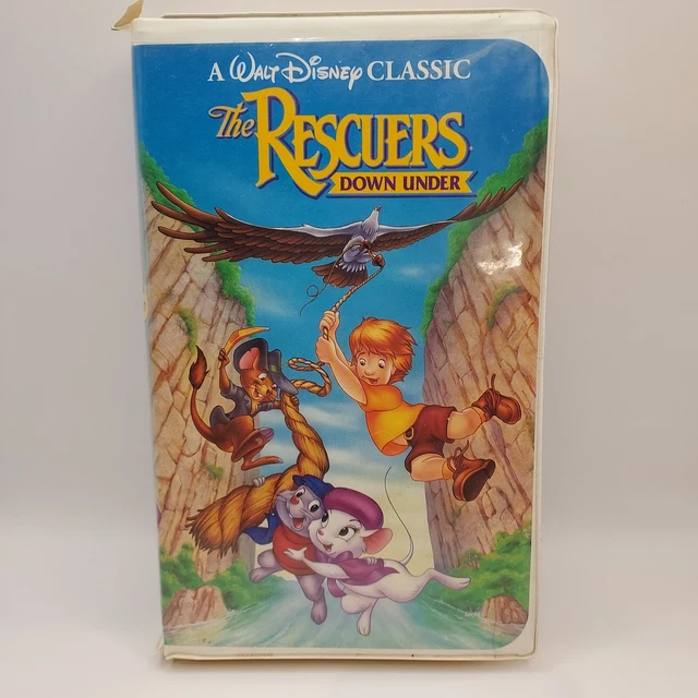 THE RESCUERS DOWN Under (VHS, 1991) Original Black Diamond Disney ...