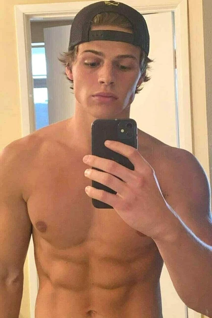 Shirtless Male Muscular Beefcake Frat College Jock Hunk Hard Body Photo