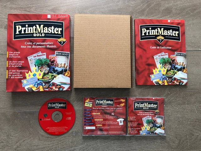 PRINTMASTER GOLD VERSION 7 PC big box FR EUR 22,00 - PicClick FR