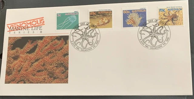 AUSTRALIA FDC 1986 Venomous Marine Life Series III $2.75 - PicClick AU