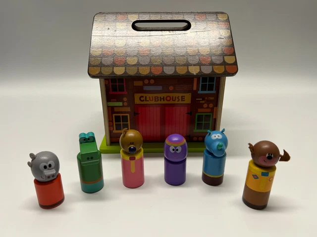 CBEEBIES WOODEN HEY DUGGEE CLUBHOUSE FIGURES Playset KIDS TOY Carry ...