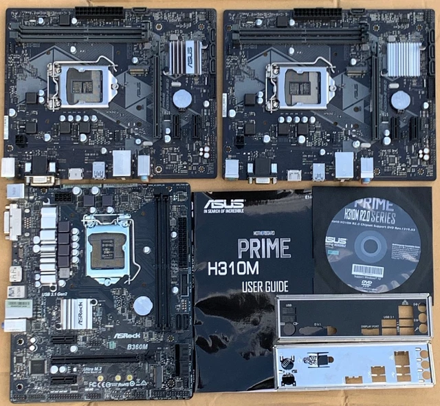 SIMPLE CONFIRMATION ASUS Asrock Microatx Motherboard Set Of 3 / H310M-E ...