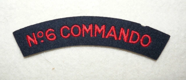 REPRO WW2 BRITISH Number Six No 6 Commando Shoulder Title Patch $6.95 ...