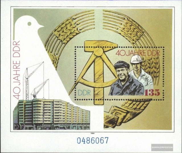 DDR BLOCK100 (KOMPL.AUSGABE) gestempelt 1989 40 Jahre DDR EUR 22,49 ...