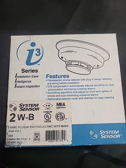 SYSTEM SENSOR 2W-B Photoelectric i3 Series Smoke Detector - 2-Wire $40. ...