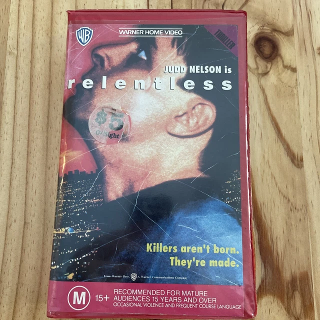RARE VHS RELENTLESS CLAMSHELL Ex Rental Warner Home Video Tape Judd ...