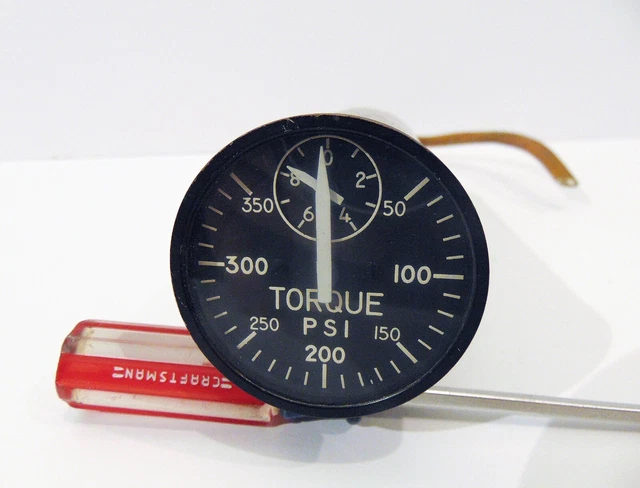 MILITARY AIRCRAFT TORQUE Indicator Type A-9 US Gauge Part No. SRS-2C ...