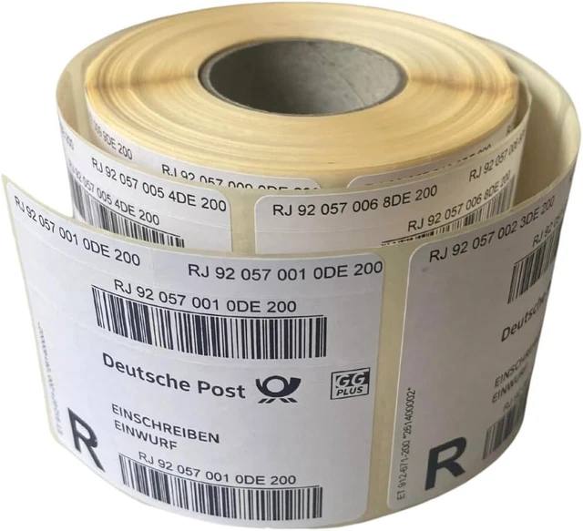 DEUTSCHE POST EINWURF Einschreiben Etiketten Label 10-100Stück ...