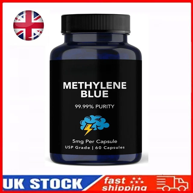 METHYLENE BLUE CAPSULES 5mg - USP Grade, 99.99% Purity, 60 Capsules £11 ...