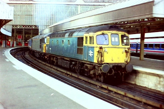 35MM RAILWAY COLOUR Negative Class 33 101 and 33 116 at Waterloo £1.95 ...