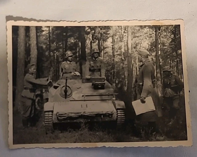 2.WK FOTO WW2 polnischer Panzer Tankette mit WH Offizier Beute EUR 13 ...