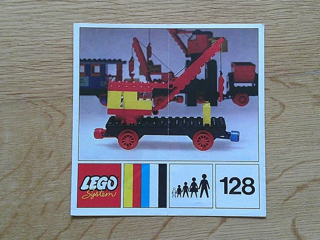 LEGO 128 KRANWAGON Zug - Alte Bauanleitung Aufbauanleitung Zug Lok EUR ...