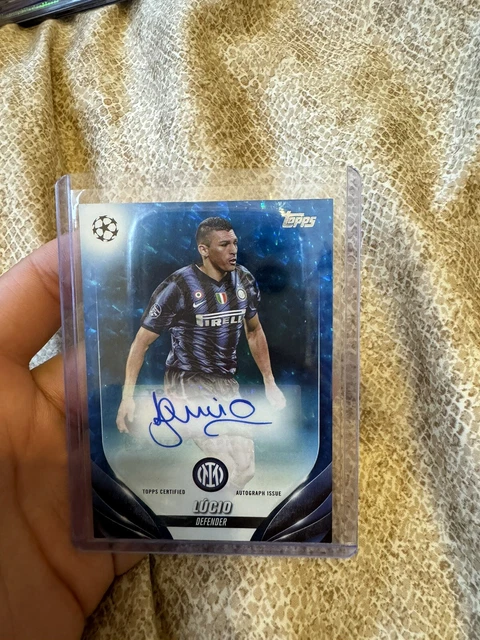 TOPPS UEFA UCC Flagship 2023 2024 Inter Lucio Autographe Auto Parallel ...